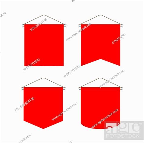 Signal Red Long Sport Advertising Pennants Banners Samples On Pole Stand Support Pedestal