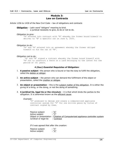 Obligations And Contracts Pdf Law