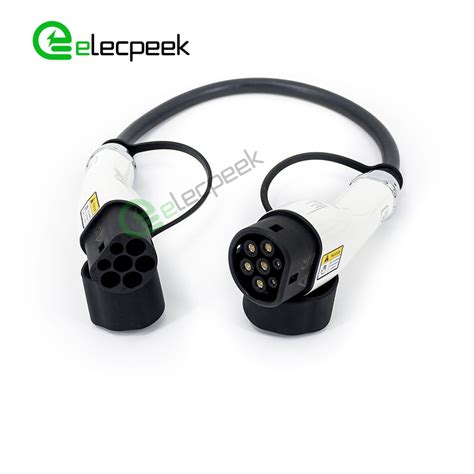 Iec 62196 Standards Type 2 Ac 16a 250v Plug Single Phase Connector Ev Charger Mode 3 With 0 5m