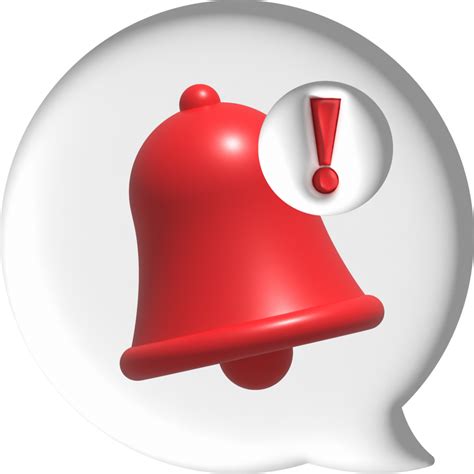 Illustration 3d Message Button With Notification Bell 22796187 Png