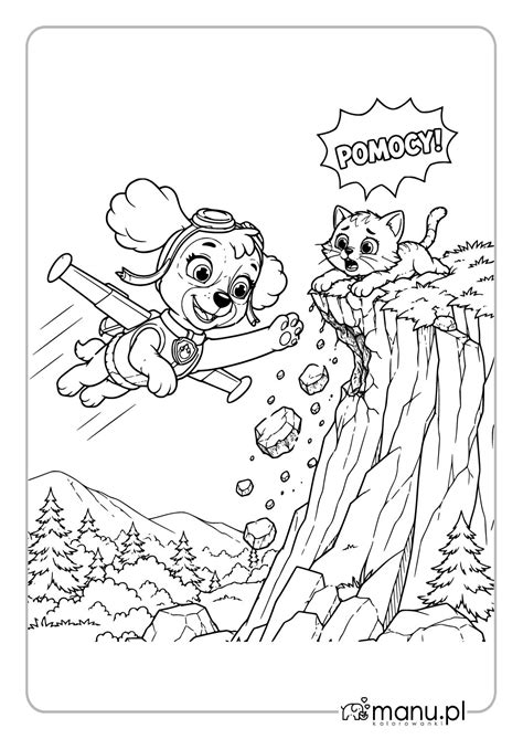 Chase Psi Patrol Kolorowanka Do Druku Pdf Dla Dzieci