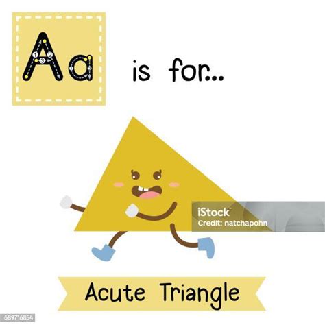 문자 A 귀여운 어린이 다채로운 도형 알파벳 추적 Flashcard 급성 삼각형의 영어 어휘를 학습 하는 아이 들을 위한 2차