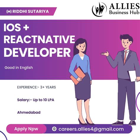We Are Hiring Ios Reactnative Developer For Mnc Company Riddhi Sutariya