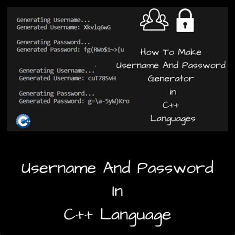 Username Password Generator In Cpp Language