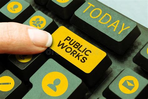 Handwriting Text Public Works Business Approach Describes The Viewing