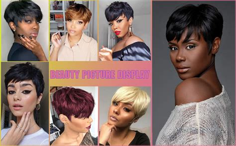 Amecire Pixie Cut Wig For Black Women Short Human Hair