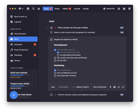 Subtasks Lunatask