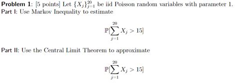 Solved Problem Points Let X Be Iid Poisson Chegg Com