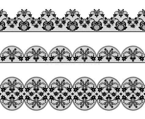Set Of Lace Borders Stock Vector Illustration Of Graphic 85106714