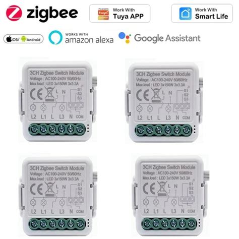 Tuya Intelligens Zigbee On Off Eszköz Mini 3 Utas Kettős Vezérlő Rejtett Kapcsoló Módosítása