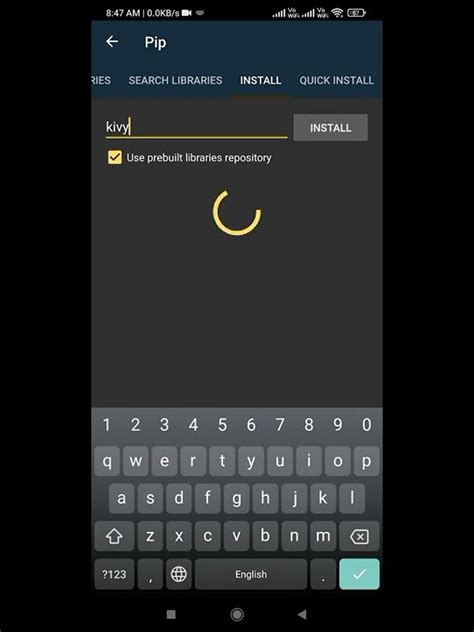 Installing A Package In Pydroid3 App Tutorial Pydroid3 Package Installation Python3 Kivy