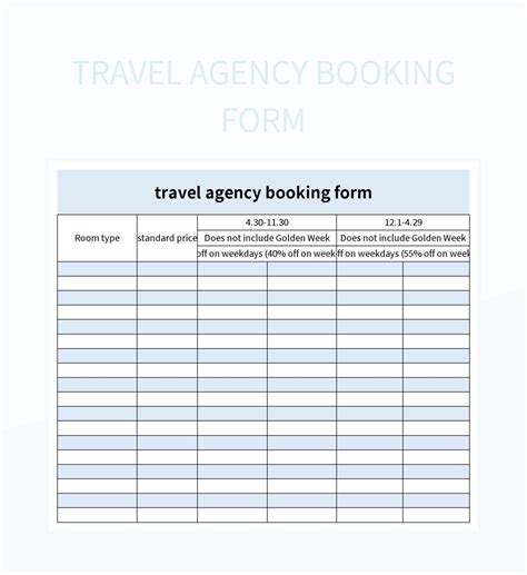 Travel Agency Team Booking Form Excel Template And Google Sheets File