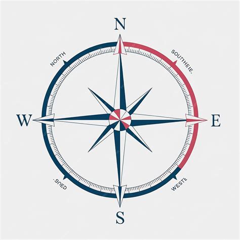 A Compass Rose A Navigational Tool Used To Indicate Direction Premium Ai Generated Vector