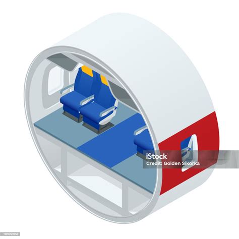 비행기 내부의 등각 투영 뷰입니다 비행기 승객과 승무원 개념에 대한 스톡 벡터 아트 및 기타 이미지 개념 경제 관광