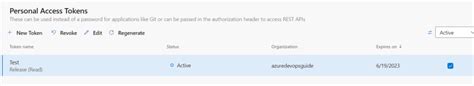 Regenerating Personal Access Token In Azure Devops Azuredevops Guide