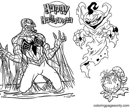 Spider Man Coloring Pages Halloween