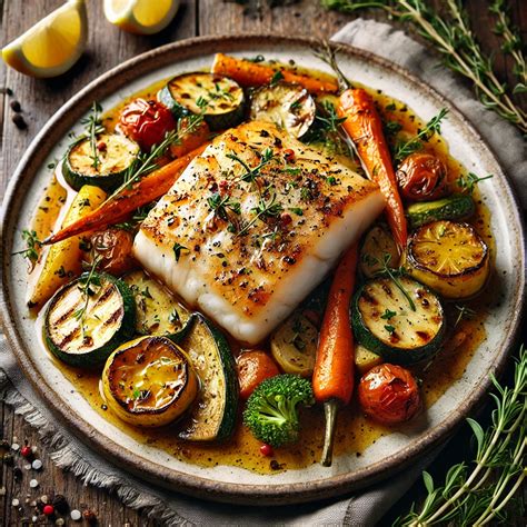 Honey Mustard Baked Cod And Vegetables Daily Dish