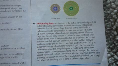 solved interpreting data as discussed in the text and