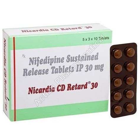 Nifedipine Sustained Release Tablets Ip 30mg At Best Price In Sainthia Nilima Medicine