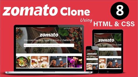 Zomato Clone Using Html And Css Part 8 Food Delivery Site Developer Dude Web Development