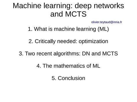 Machine Learning 2016 Deep Networks And Monte Carlo Tree Search Ppt