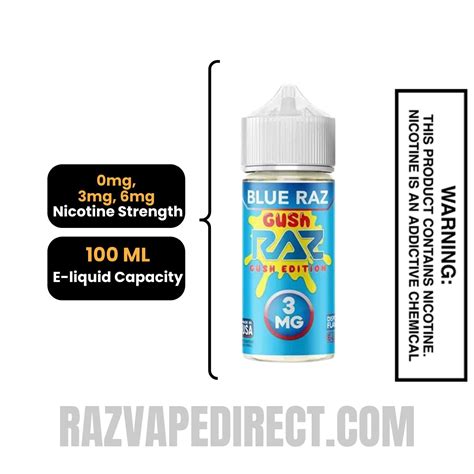 Blue Raz Gush Raz Vape Juice 100 Ml Razvapedirect