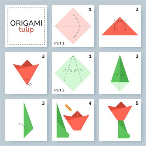 Flor De Origami Plana Origami Crease Patterns Origami Paper Folds
