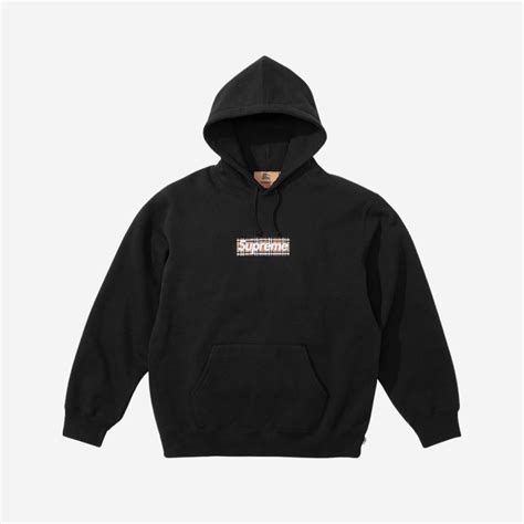 슈프림 X 버버리 박스로고 후드 스웨트셔츠 블랙 22ss Supreme Kream 슈프림 X 버버리 박스로고 후드 스웨트셔츠 블랙 22ss Supreme Kream