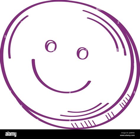 Smile Face Emoticon Doodle Stock Vector Image Art Alamy