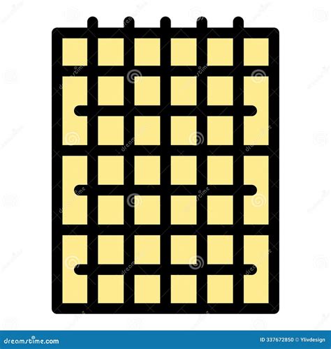 Yellow Notepad With Spiral Binding Showing Blank Squared Paper For Taking Notes Or Drawing Stock