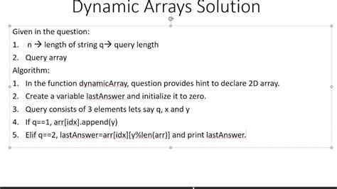Hackerrank Dynamic Array Datastructures Problem Discussion Solution