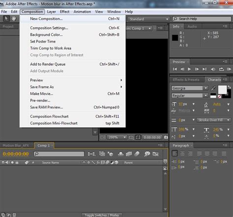 Motion Blur In After Effects Creation Of Motion Effects Using After Effects
