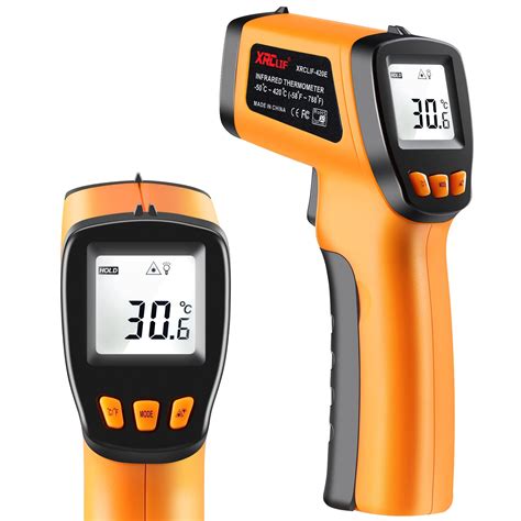 Infraröd Termometer Xrclif Lasertemperaturpistol Med Lcd Skärm Ir