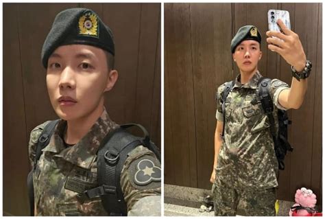 Bts J Hope Aka Jung Ho Seok Shares Dashing Photos In Military Uniform