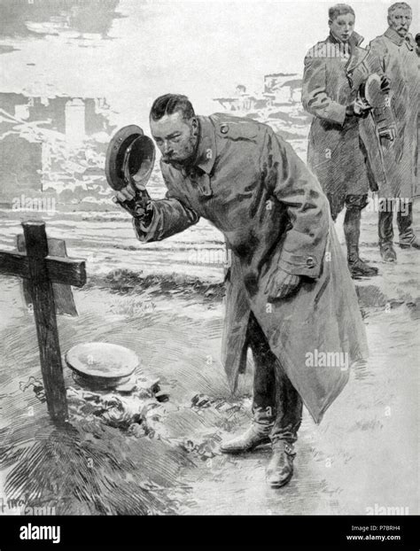 English Soldiers Graves World War I 1914 France Hi Res Stock