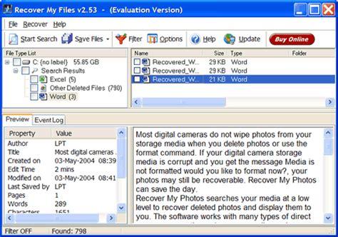 Recover Deleted Documents Using Recover My Files