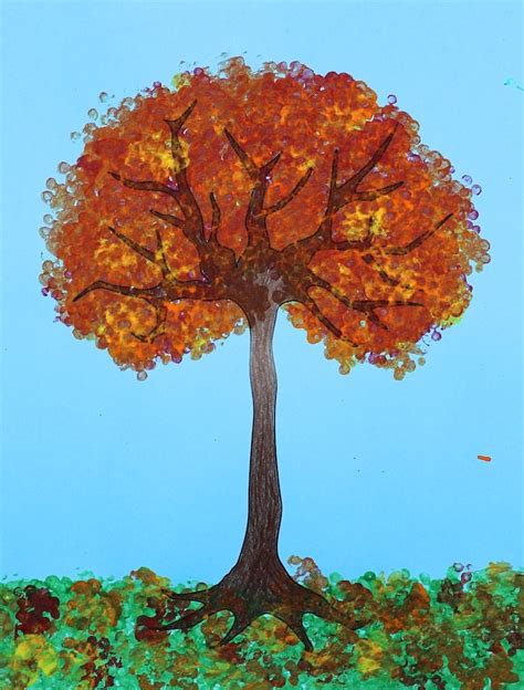 How To Draw A Fall Tree Step By Step