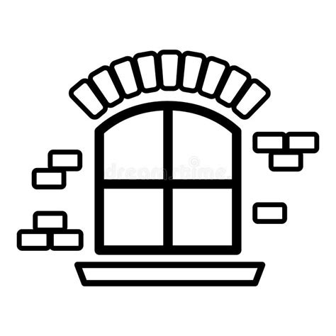 Small Window Frame Icon Simple Black Style Stock Vector Illustration
