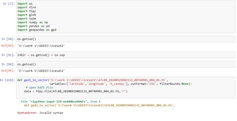 Python Script To Take Gedi Level Data And Convert Variables To A