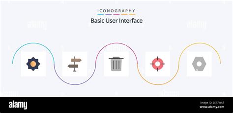 Basic Flat 5 Icon Pack Including Settings Ux Delete Ui Essential Stock Vector Image And Art