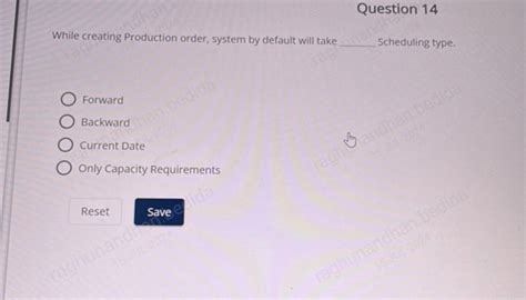 Question 14 While Creating Production Order StudyX