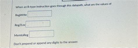 when an r type instruction goes through this