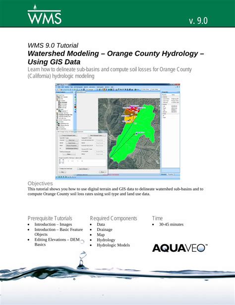 pdf wms 9 0 tutorial watershed modeling orange county
