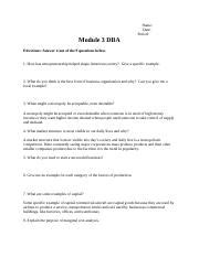 Module DBA The Real One Docx Name Date Period Module DBA Directions Answer Out Of