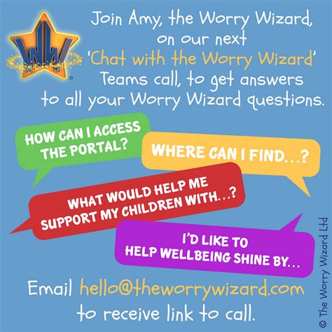 Time For A Chat With Amy The Worry Wizard