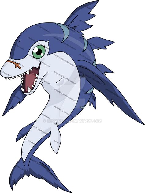 Digimon Dolphmon Vector Drawing By Tekserkan On Deviantart