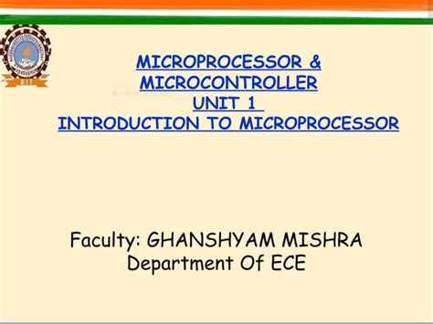 Ppt Of Unit 1 Of Microprocessor And Microcontroller Ppt
