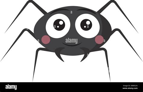 Smiling Cartoon Spider Bug Vector Illustration Stock Vector Image