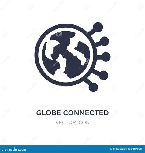 Globe Connected Circuit Icon On White Background Simple Element Illustration From Technology