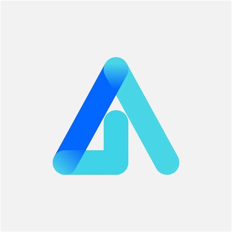 Буква Ai Логотип буквы A с комбинацией I в градиенте цвета элемента шаблона дизайна логотипа
